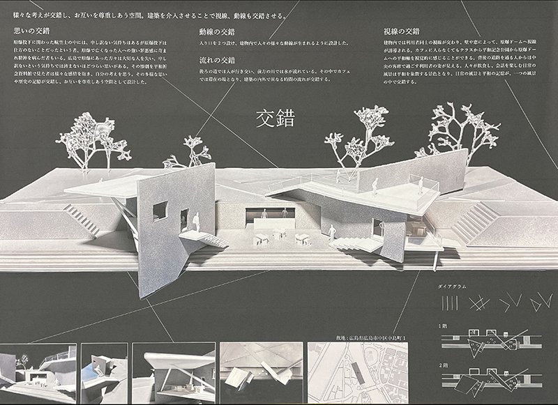 作品紹介（建築設計演習Ⅱ）その1｜学科ニュース｜建築学科｜学部・学科・大学院｜安田女子大学
